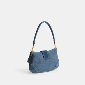 Coach Soho Bag In Repurposed Denim - Brass/Blue Multi | Editorialist